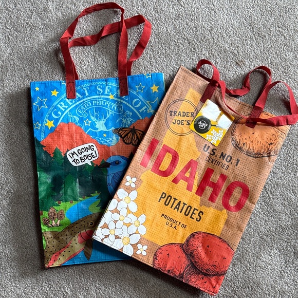 Trader Joe'S | Bags | Trader Joes Idaho Themed Tote Bag Set | Poshmark